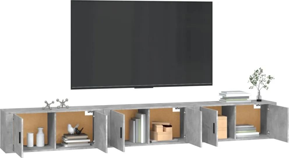 vidaXL Nástěnné TV skříňky 3 ks 100 x 34,5 x 40 cm [3188378] Barva: kouřový dub
