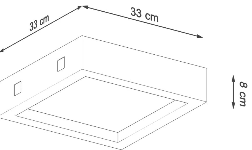Stropní LED svítidlo Riza, 1x LED 18w, 3000k, beton