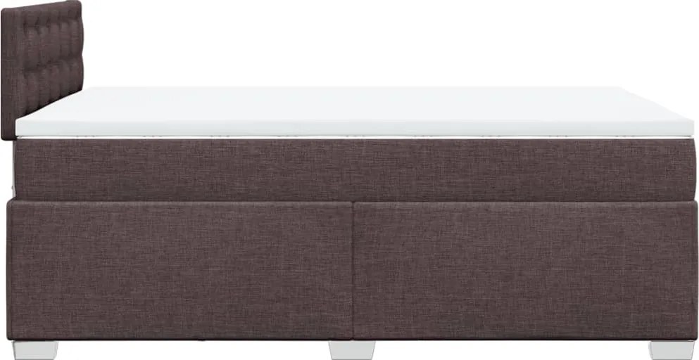 Box spring postel s matrací tmavě hnědá 120x190 cm textil 3285844