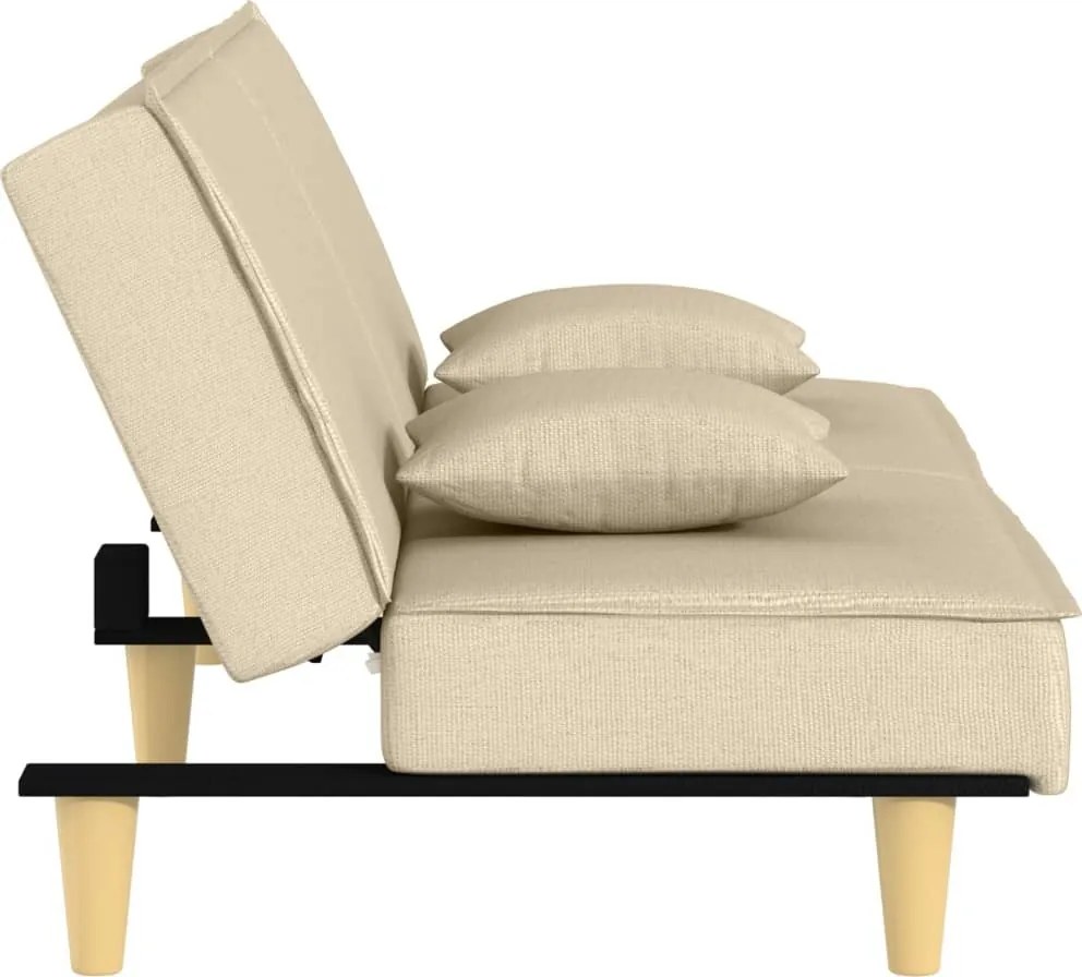 vidaXL Rozkládací pohovka textil [351904] Barva: krémová