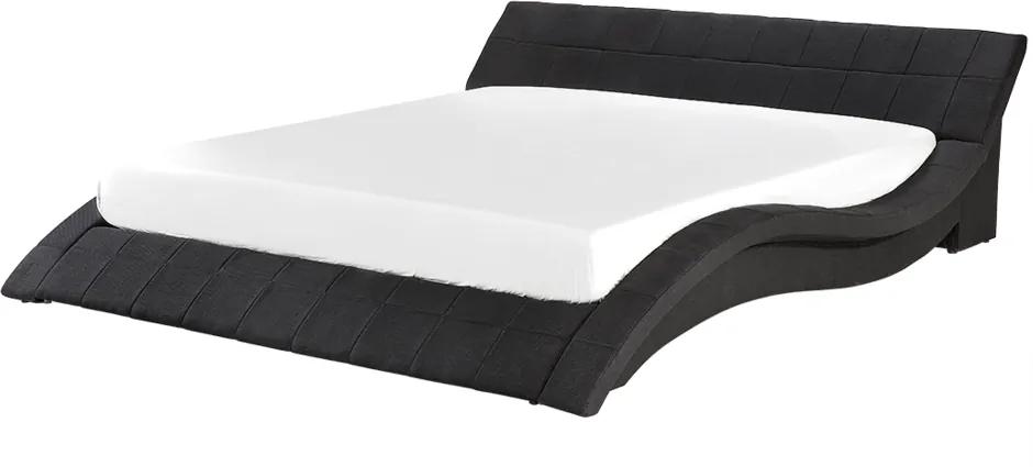 Vodní postel černá čalouněná 180x200 cm VICHY