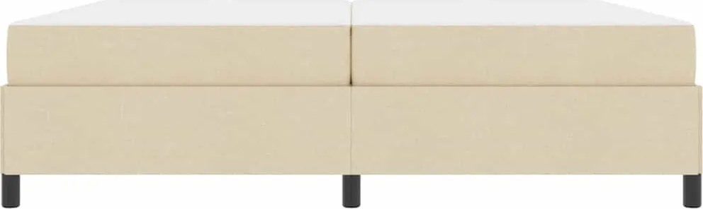 Postel s boxspringem Krémová 200 x 200 cm textil 3398890