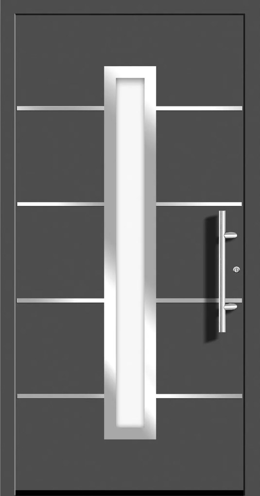 Splendoor Hliníkové vchodové dveře Moderno M410/P, antracitová metalíza, 110 P
