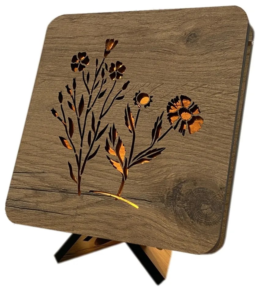 Li-Go "Hvozdík" lampa 19x19cm provedení povrchu: dub světlý