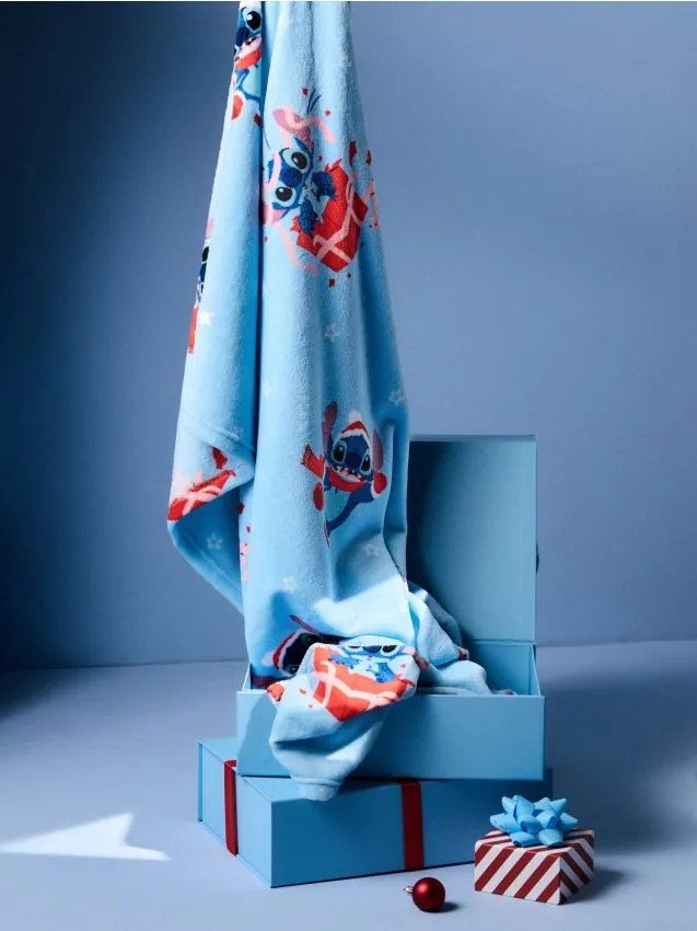 Sinsay - Dětská vánoční deka Stitch - modrá