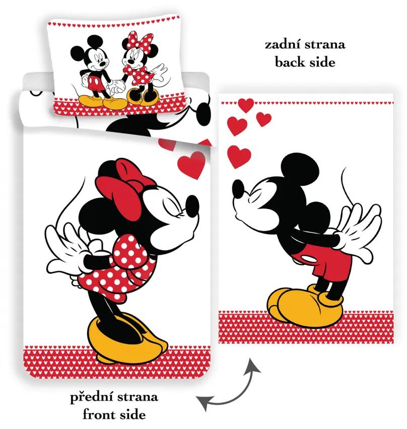Vesna | Povlečení bavlna Mickey and Minnie in love 140 x 200 cm, 70 x 90 cm