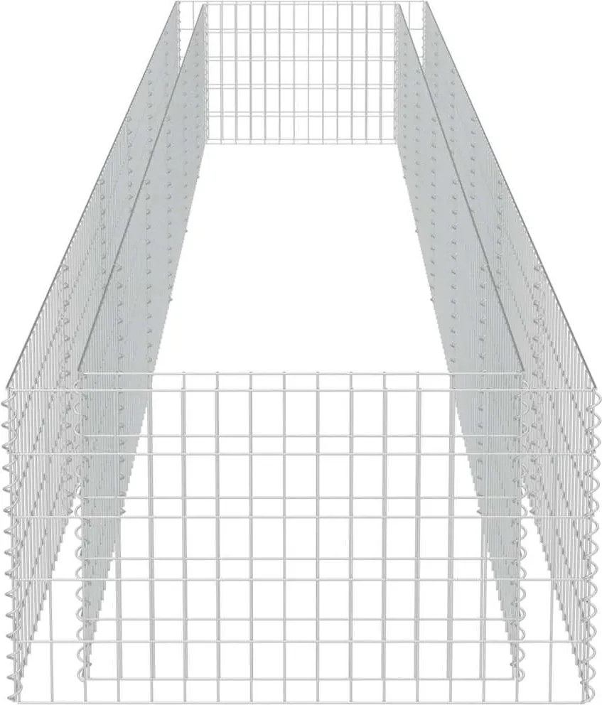 Gabionový vyvýšený záhon pozinkovaná ocel 540 x 90 x 50 cm 143555