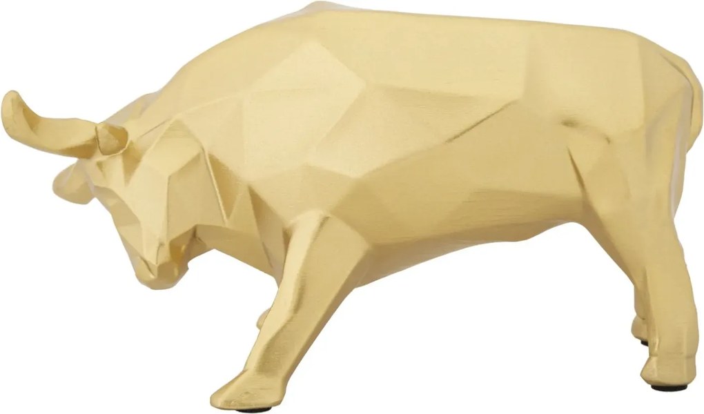 Dekorativní soška Bull 19,5 cm zlatá