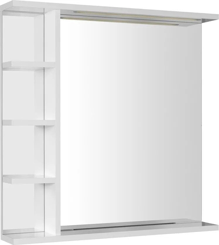Aqualine Aqualine, KORIN STRIP zrcadlo s LED osvětlením a poličkami 70x70x12cm, KO360S