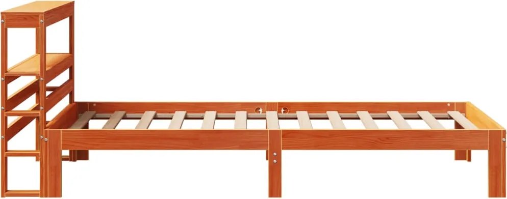 Postel bez matrace voskově hnědá 75 x 190 cm masivní borovice 3306057