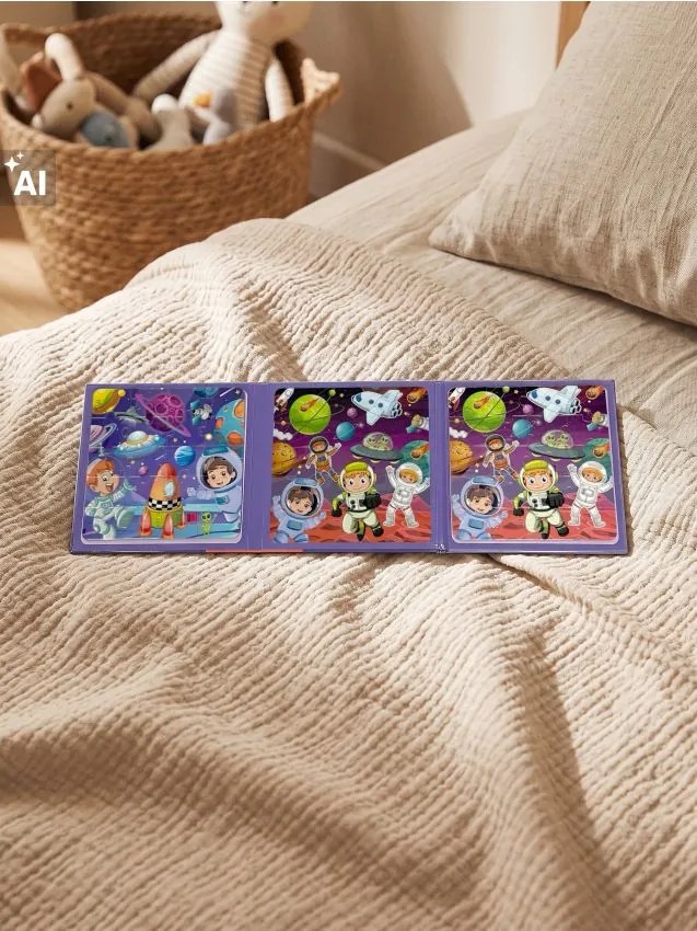 Sinsay - Magnetické puzzle s vesmírným motivem 40 kusů - vícebarevná