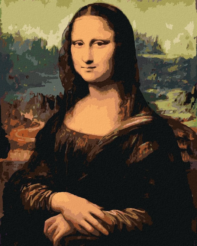 zuty malování podle čísel - mona lisa (leonardo da vinci), 80x100 cm, bez rámu a bez vypnutí plátna