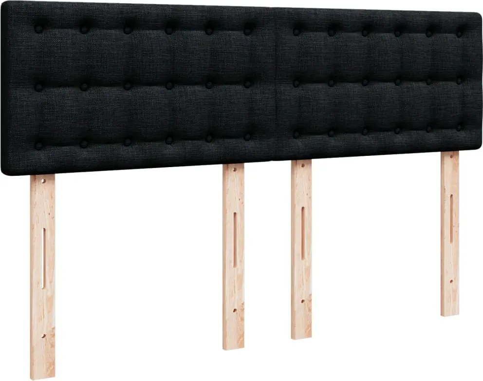 Box spring postel s matrací černá 160x200 cm textil 3288255