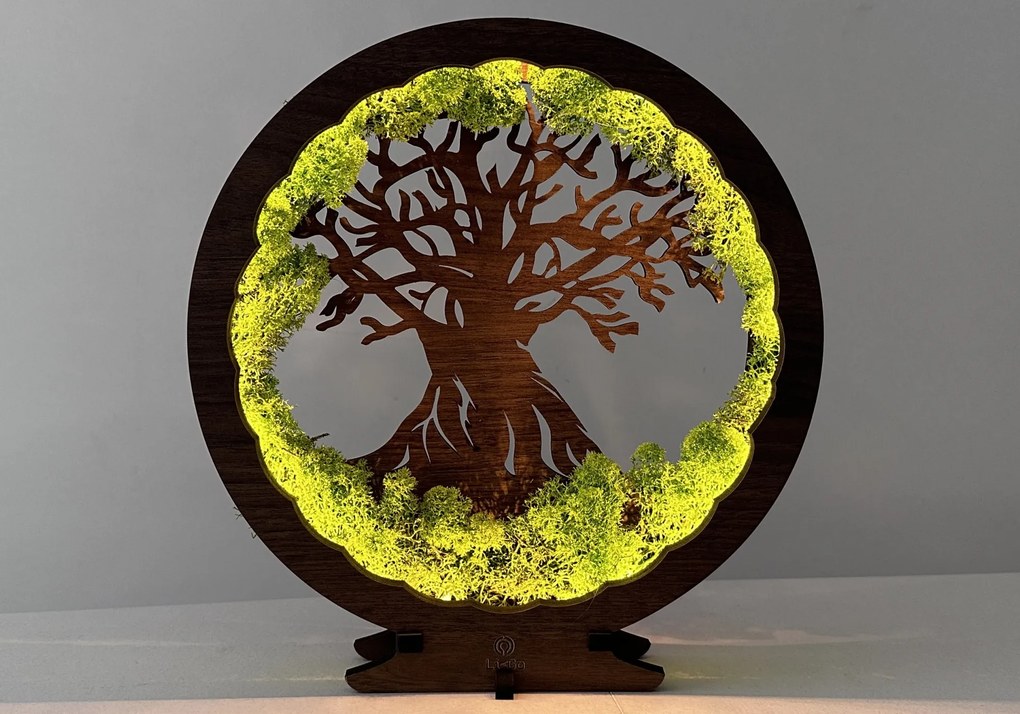 Li-Go "Mech a strom" lampa 30x31cm provedení povrchu: bříza