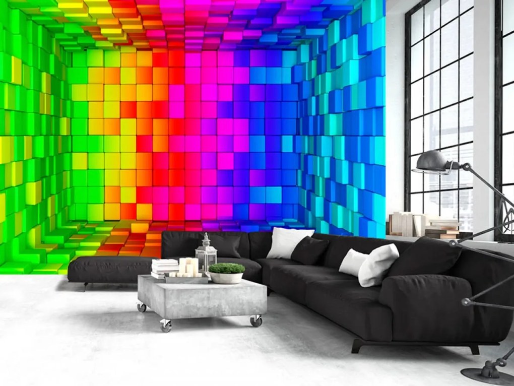 Samolepicí tapeta 3D barvy Velikost (šířka x výška): 392x280 cm