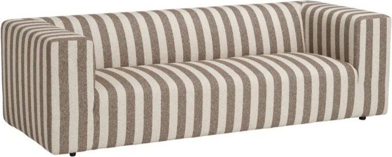Hnědá/krémová žinylková pohovka 220 cm Lisa – Ellos Home