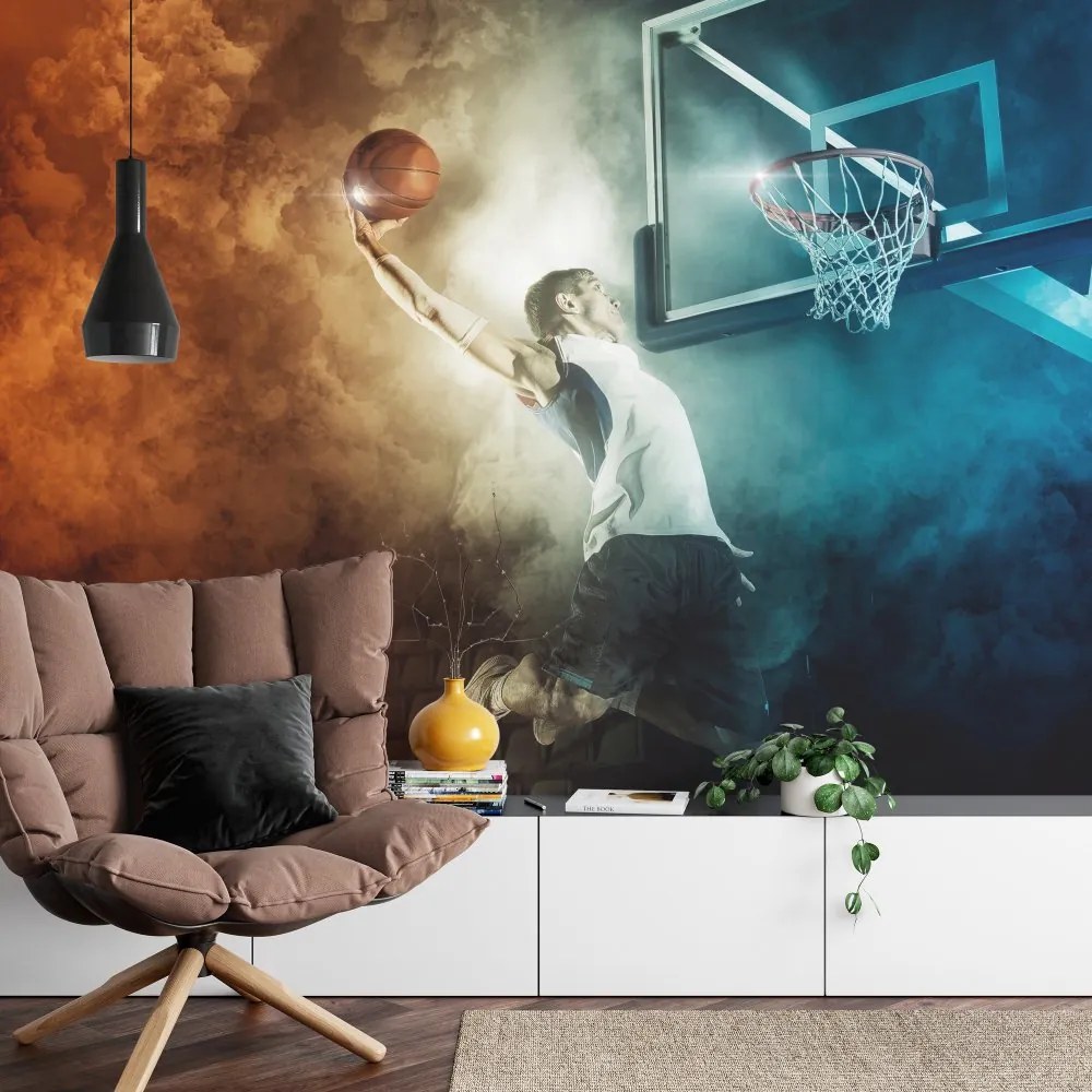 Fototapeta Basketbalový Hráč Udělal Dunk Samolepící tapety 254x184