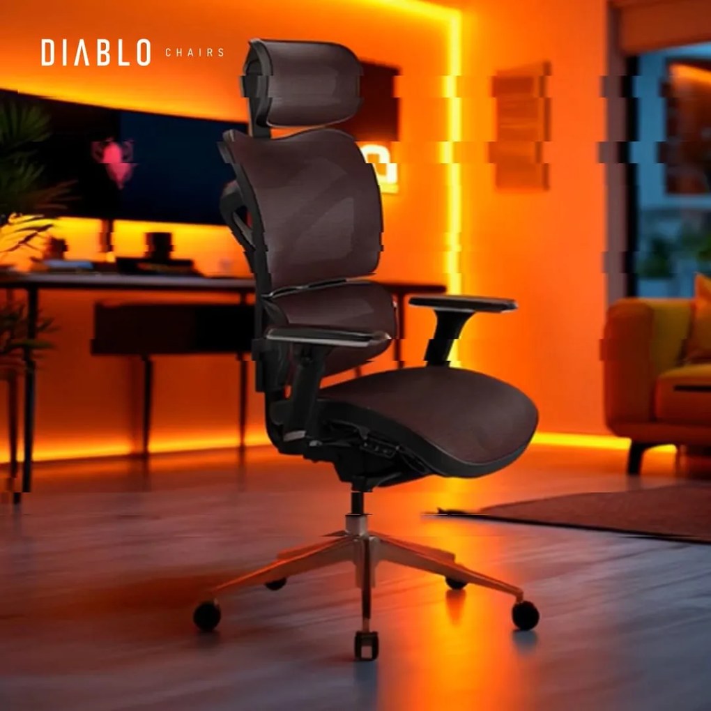Ergonomická kancelářská židle černá: Diablo V-Commander