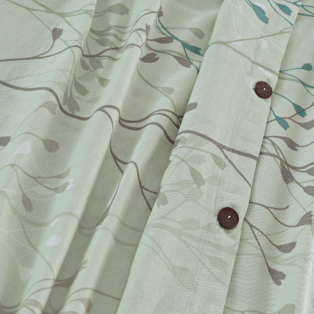 Florella Měkké vzdušné mušelínové povlečení Sena Salbei Rozměr: 70x90 + 140x200 cm
