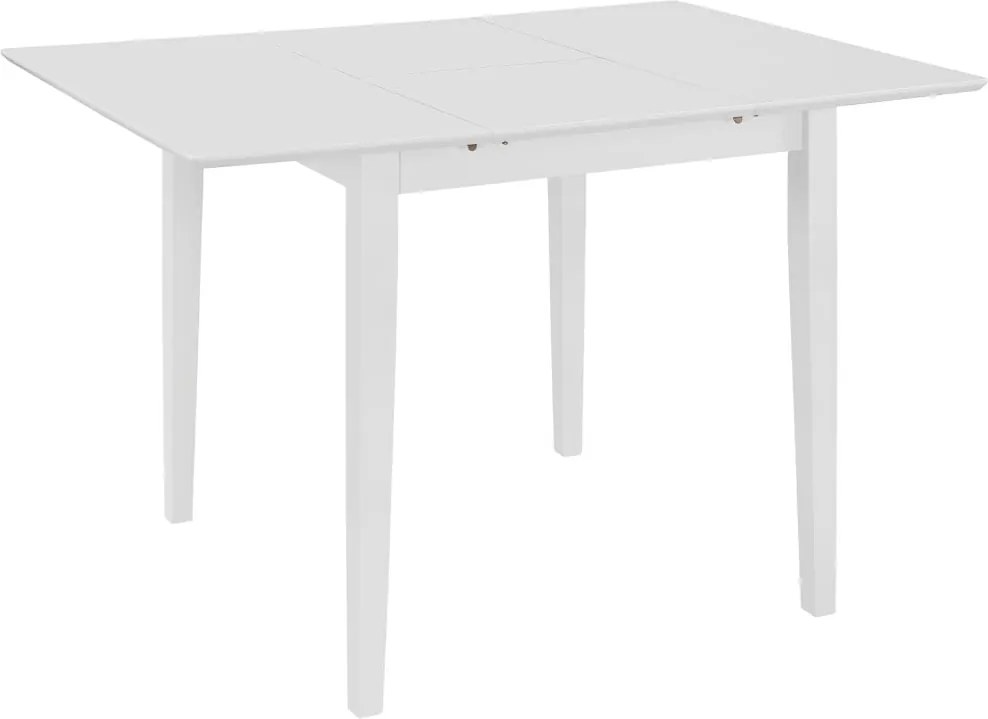 Rozkládací jídelní stůl bílý (80–120) x 80 x 74 cm MDF 247626