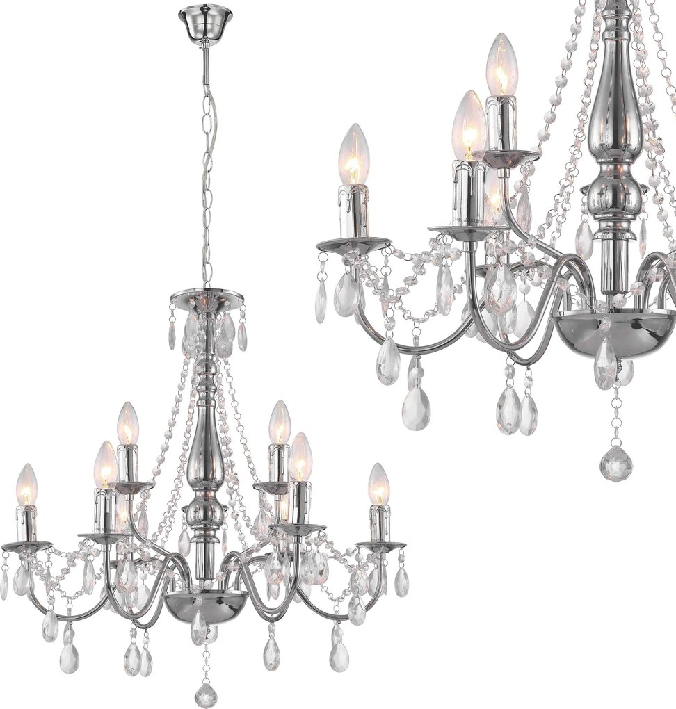 Toolight Rea, Stropní svítidlo EBT016-9CP CHROME, OSW-01231