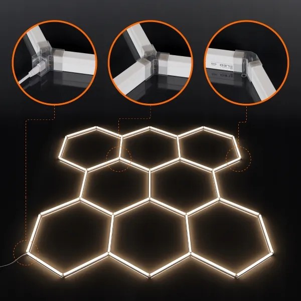 LED Stropní svítidlo LED/350W/85-265V 4000K 313x298 cm CRI 90 IP44 bílá