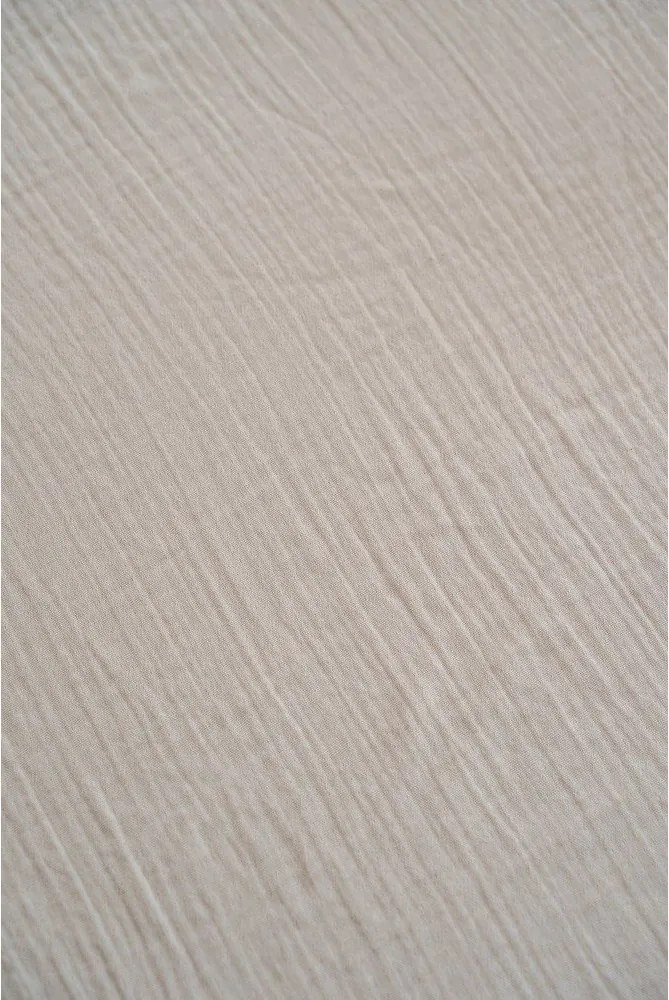Béžové napínací mušelínové dětské prostěradlo do postýlky 60x120 cm Burumcuk – Mijolnir