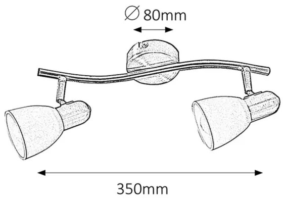 Rabalux 6307 - Bodové svítidlo SOMA 2xE14/40W/230V