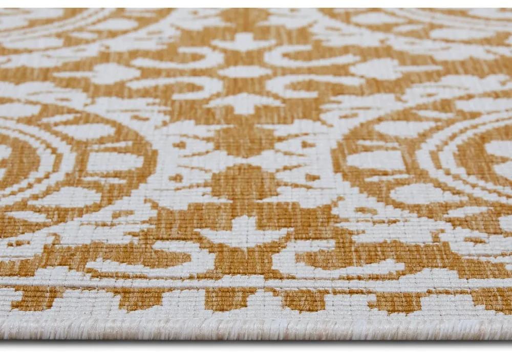Okrově žluto-bílý venkovní koberec 80x250 cm Jardin – NORTHRUGS