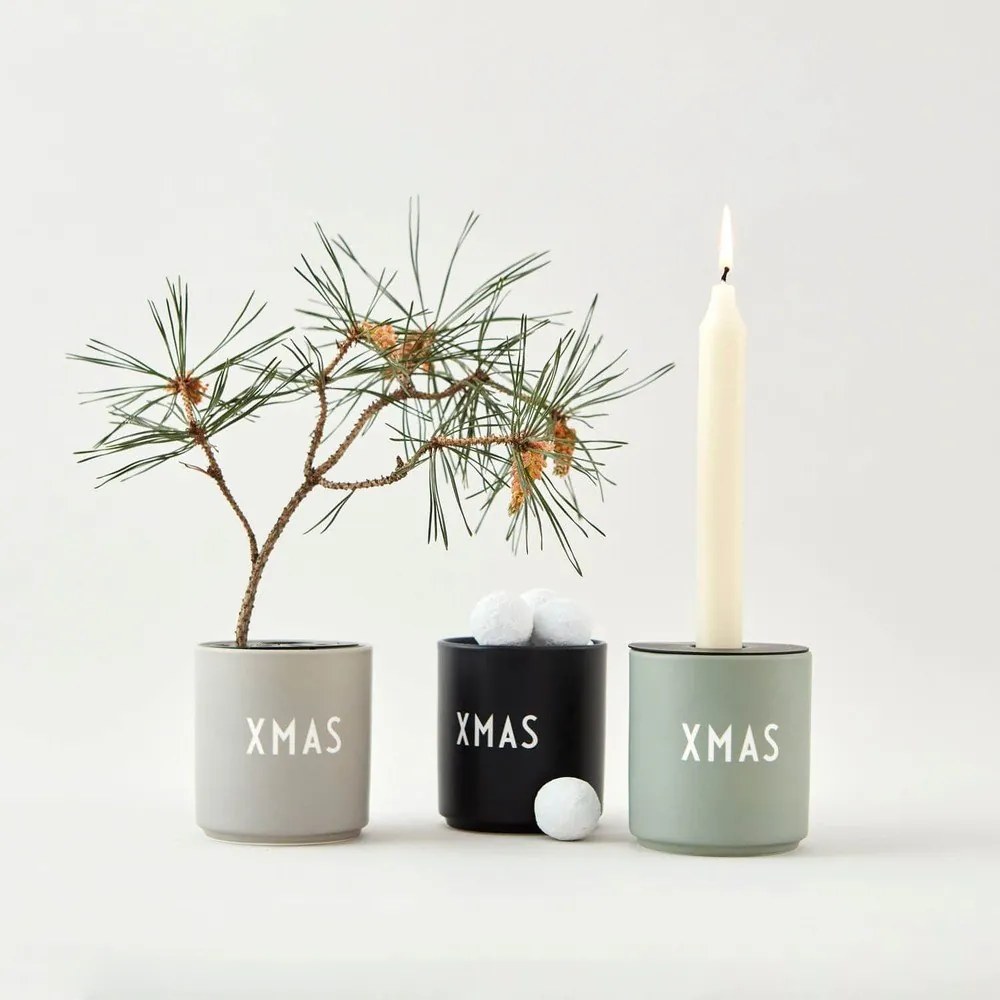 Šedý hrnek z imitace porcelánu Design Letters Favourite, 0,25 l