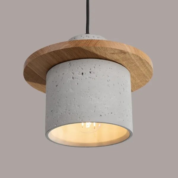 Sollux SL.1363 - Lustr na lanku MAB 1xE27/15W/230V pr. 22 cm beton/šedá