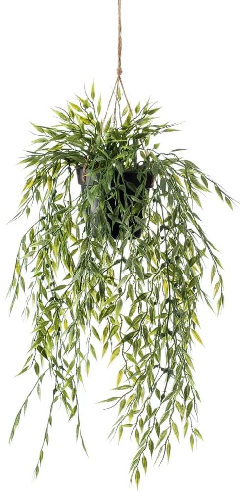431031 Emerald Umělý bambus závěsný keř v květináči 50 cm