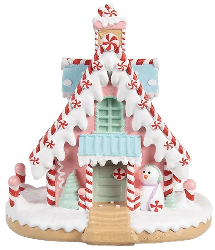 Barevná perníková chaloupka Gingerbread House Pastello - 16*13*15 cm