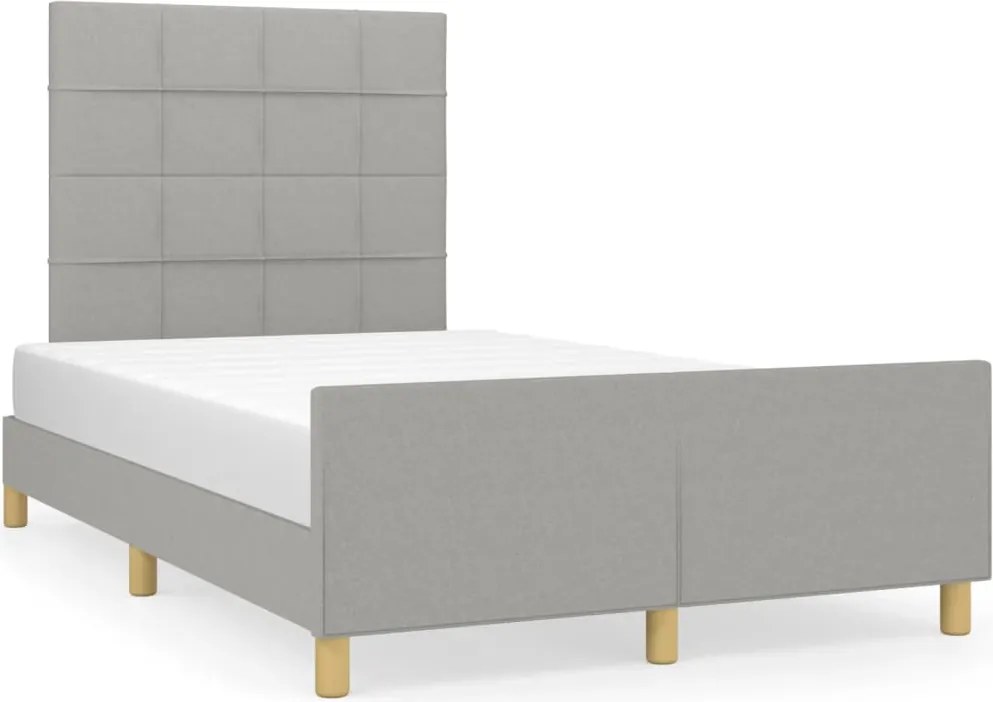 Rám postele bez matrací světle šedá 120x190 cm textil 3270513