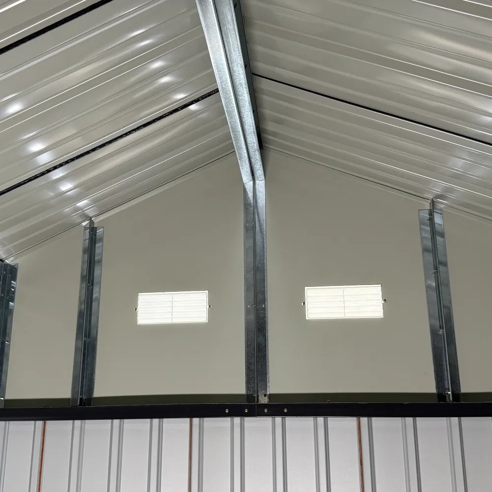 Plechový zahradní domek na nářadí, antracitová, 3,6x3,1x2,5 m, GABKO