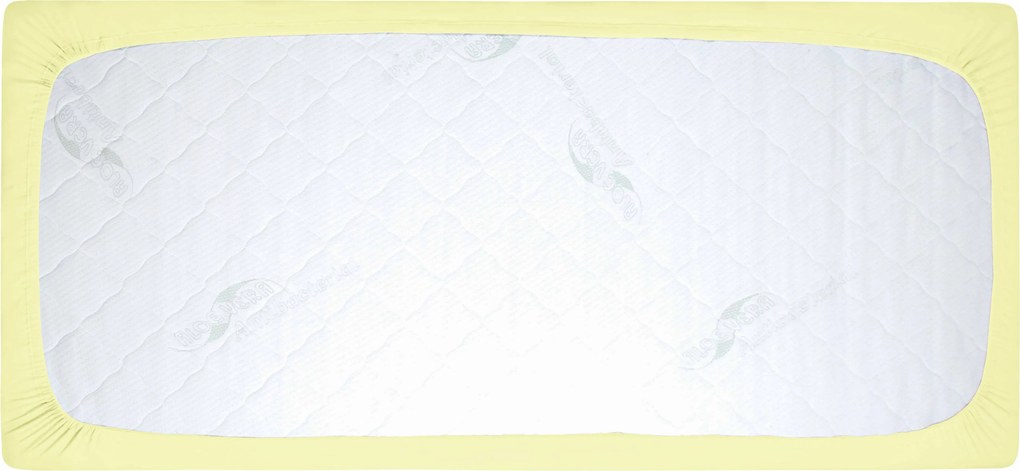 Jersey prostěradlo světle žluté na výšku matrace do 20 cm Velikost: 120 x 220