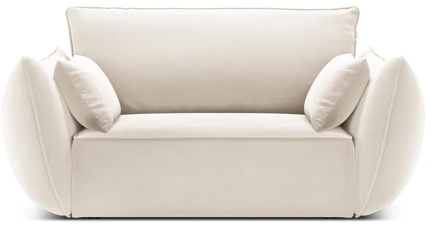Béžové sametové křeslo Vanda – Mazzini Sofas