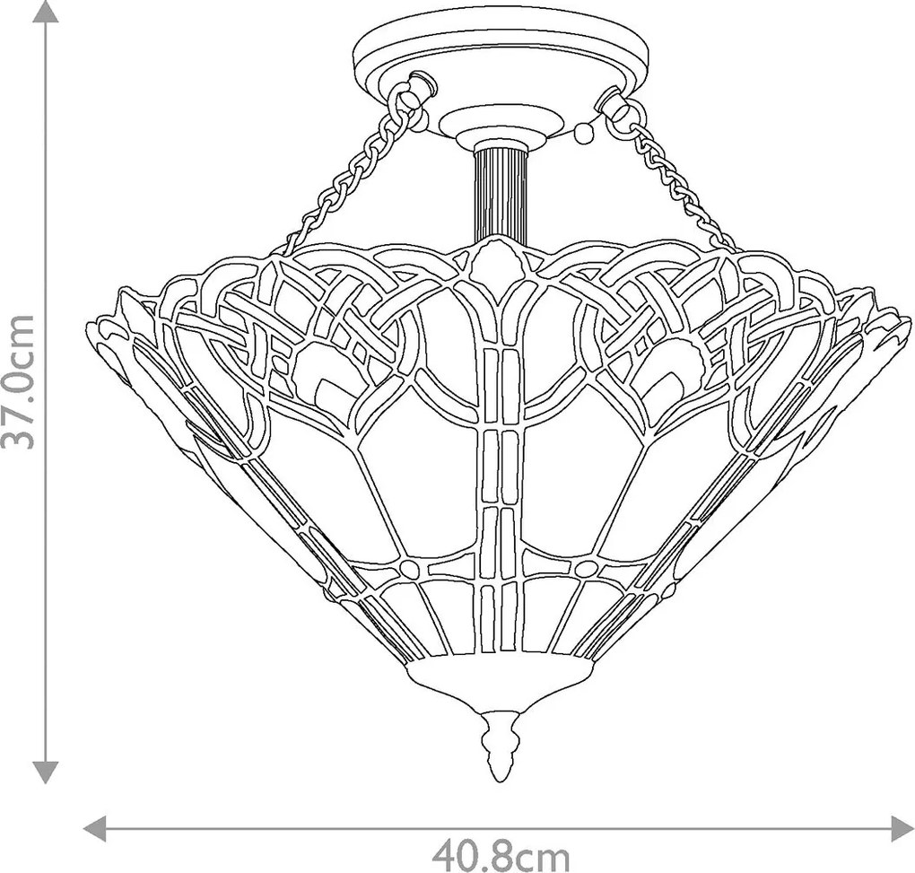 Stropní svítidlo Tiffany Elstead CAMBRIDGE 2xE27 41 cm