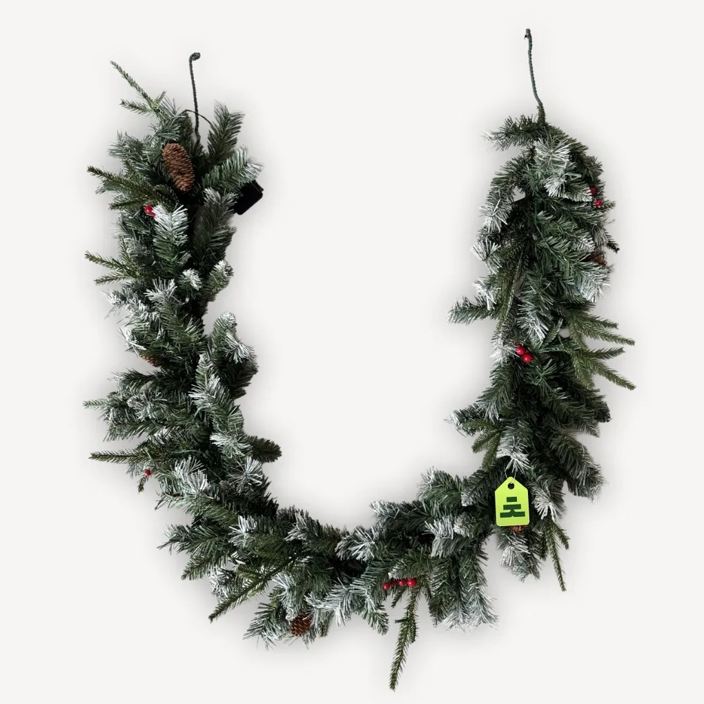 Girlanda Zasněžená Zdobená 50 LED 180 cm