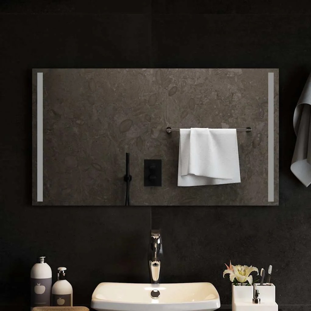 Koupelnové zrcadlo s LED osvětlením 90 x 50 cm 151751