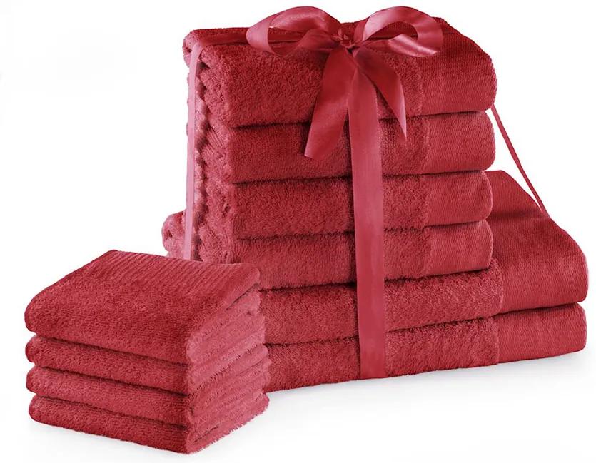 Sada ručníků Amari Family červená 140 cm