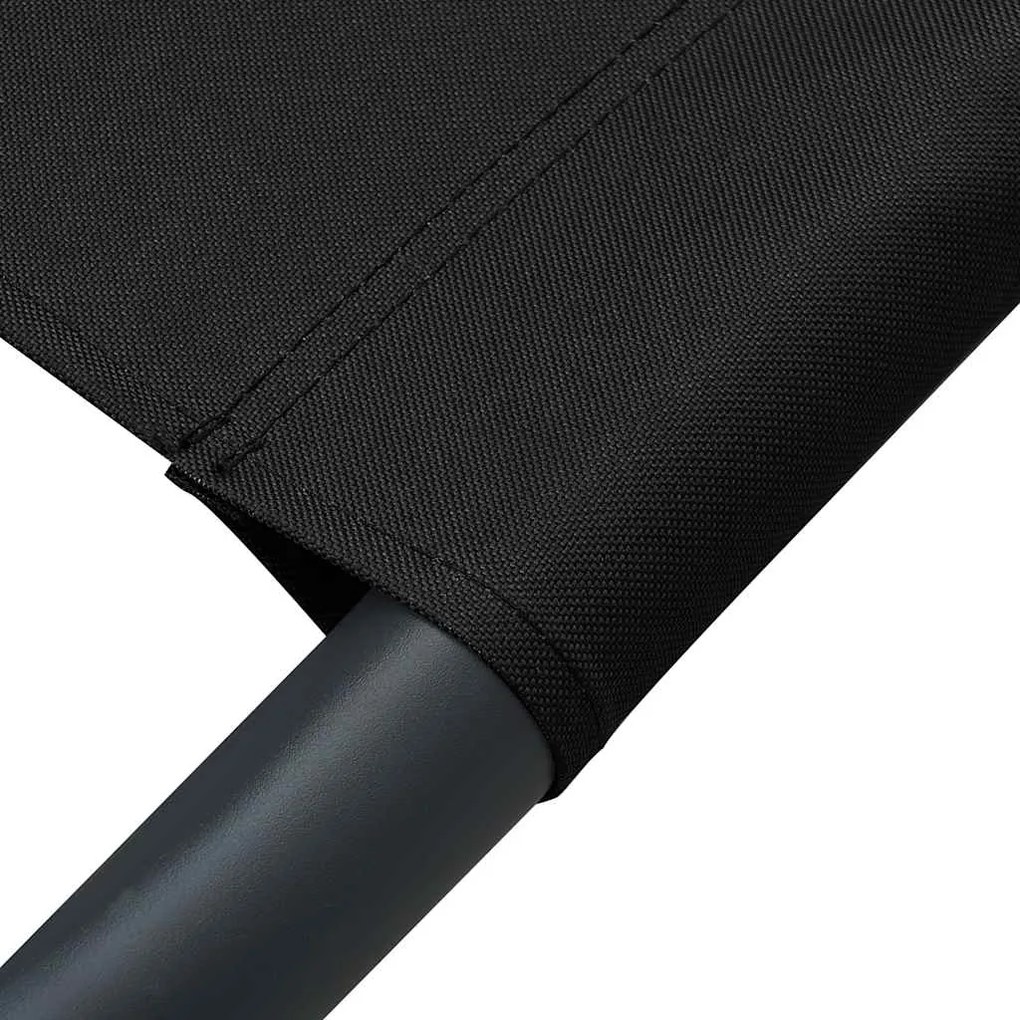 Zahradní lehátko textil černé 313529