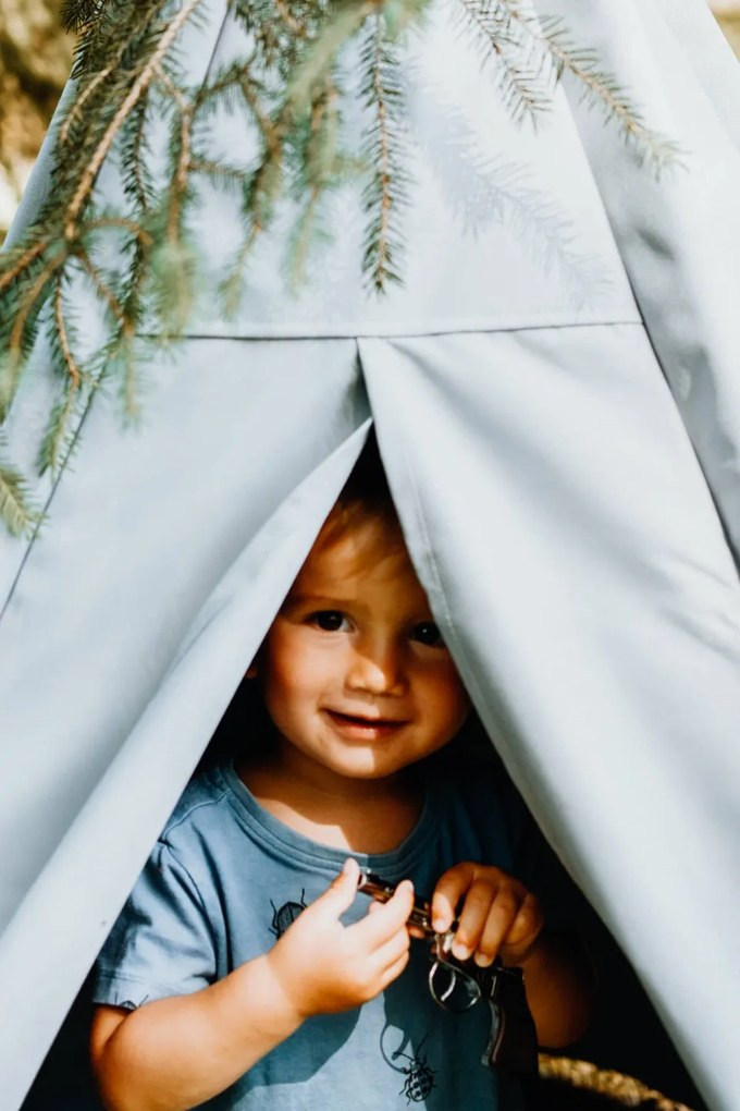 Vigvam design Venkovní Teepee Wild Child, Ash (světle šedé) - PĚTIÚHELNÍKOVÉ BEZ DOPLŇKŮ