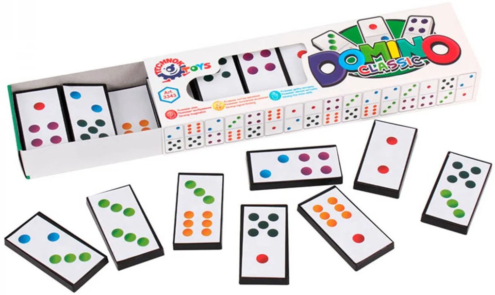 _Ostatní 1_ Hra Domino klasické barevné hodnoty *SPOLEČENSKÉ HRY* 34815