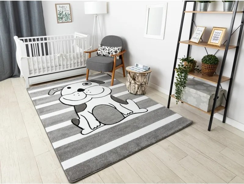 Detský kusový koberec Petit Puppy grey, 180x270, šedá, detská izba, Dywany Łuszczów