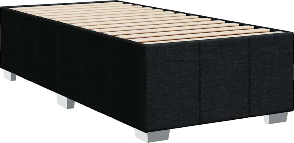 Box spring postel s matrací černá 100 x 200 cm textil 3285451