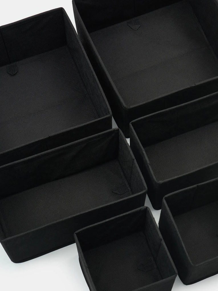 Sinsay - Sada organizérů do skříně 6-pack - černá