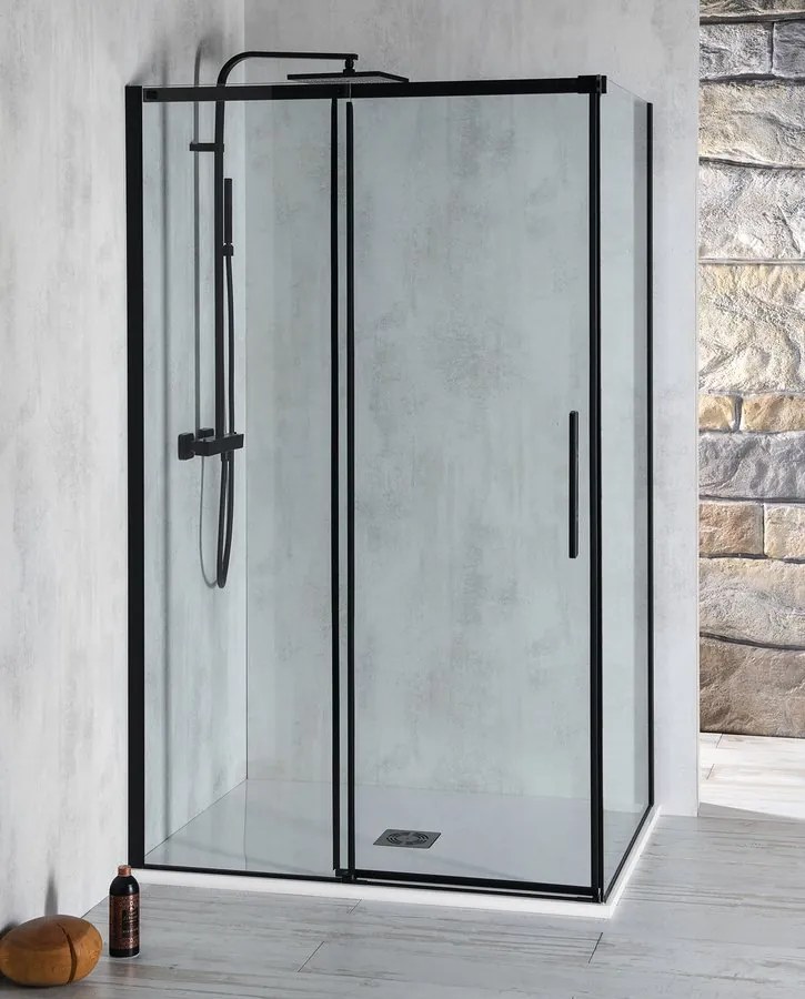 Polysan, ALTIS LINE BLACK obdélníková sprchová zástěna 1100x1000 mm, L/P varianta, AL3912BAL6112B