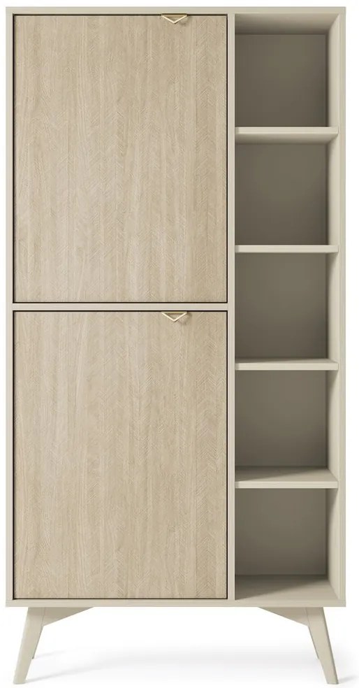 Moderní regál FELICITY 80, béžová / scandi