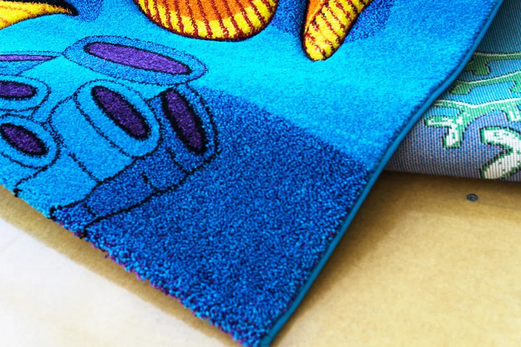 BE Dětský koberec Smart Kids 22308 BLUE - modrý obdélníkový, ryba Rozměr: 120x180 cm